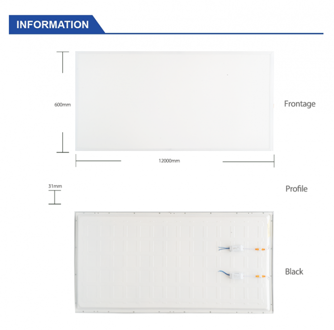 Office LED Panel Light 90W 1200x600mm With Color Temperature CCT 3000K ...